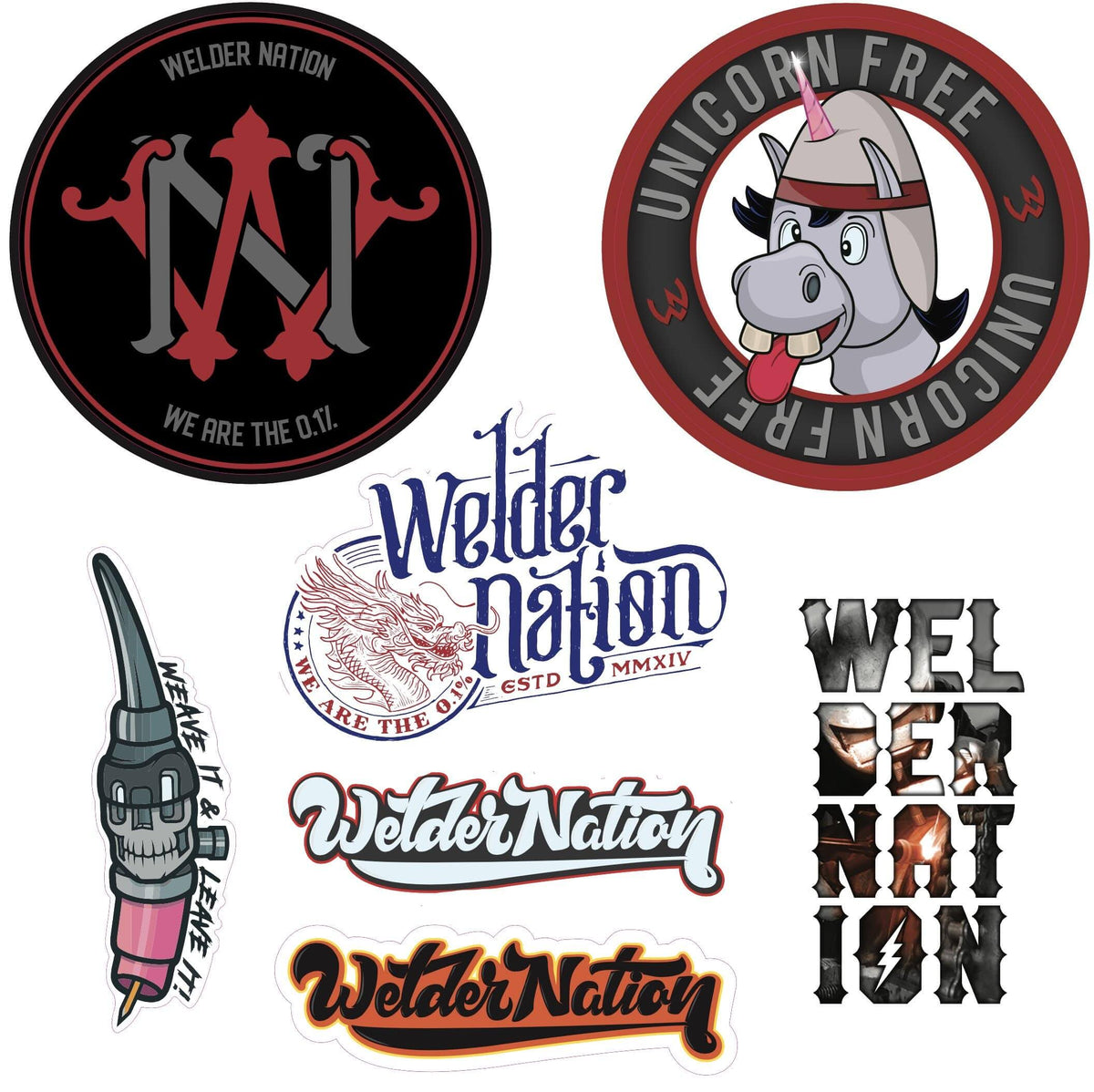 Flashpoint Hard Hat Sticker Pack - Welder Nation